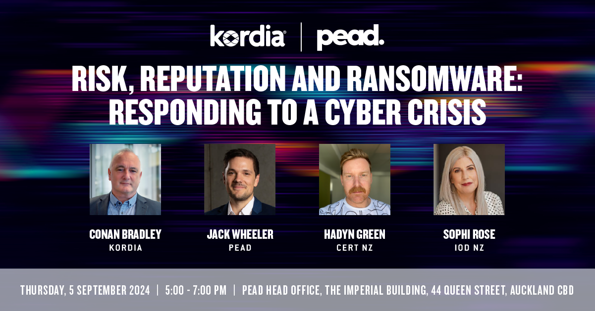 REGISTER: Responding to a Cyber Crisis Event | Kordia
